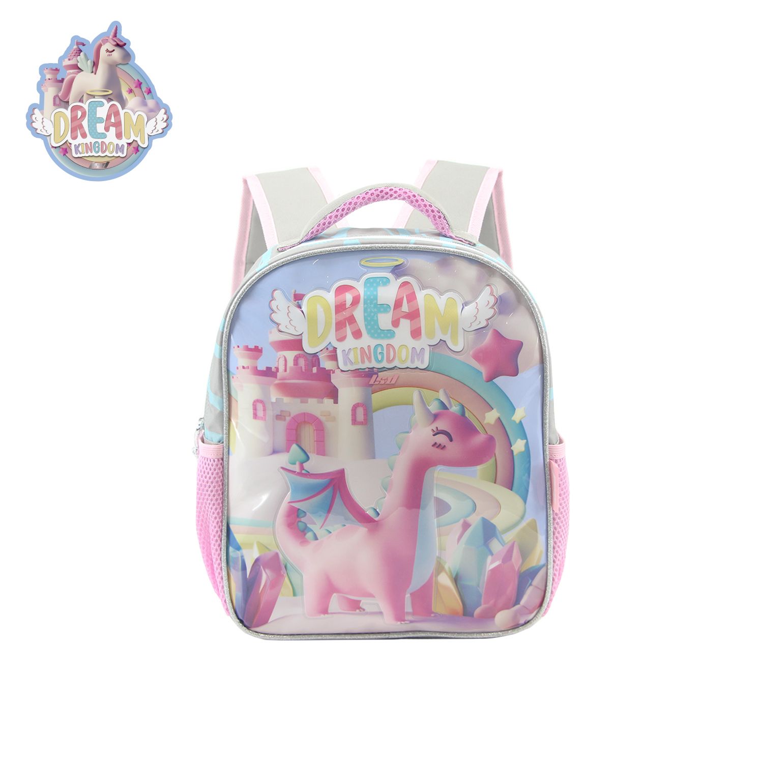 MOCHILA JARDIN BASICA DRAGONCITO PLASTIFICADO C/RELIEVE DREAM KINGDOM - BH Complementos
