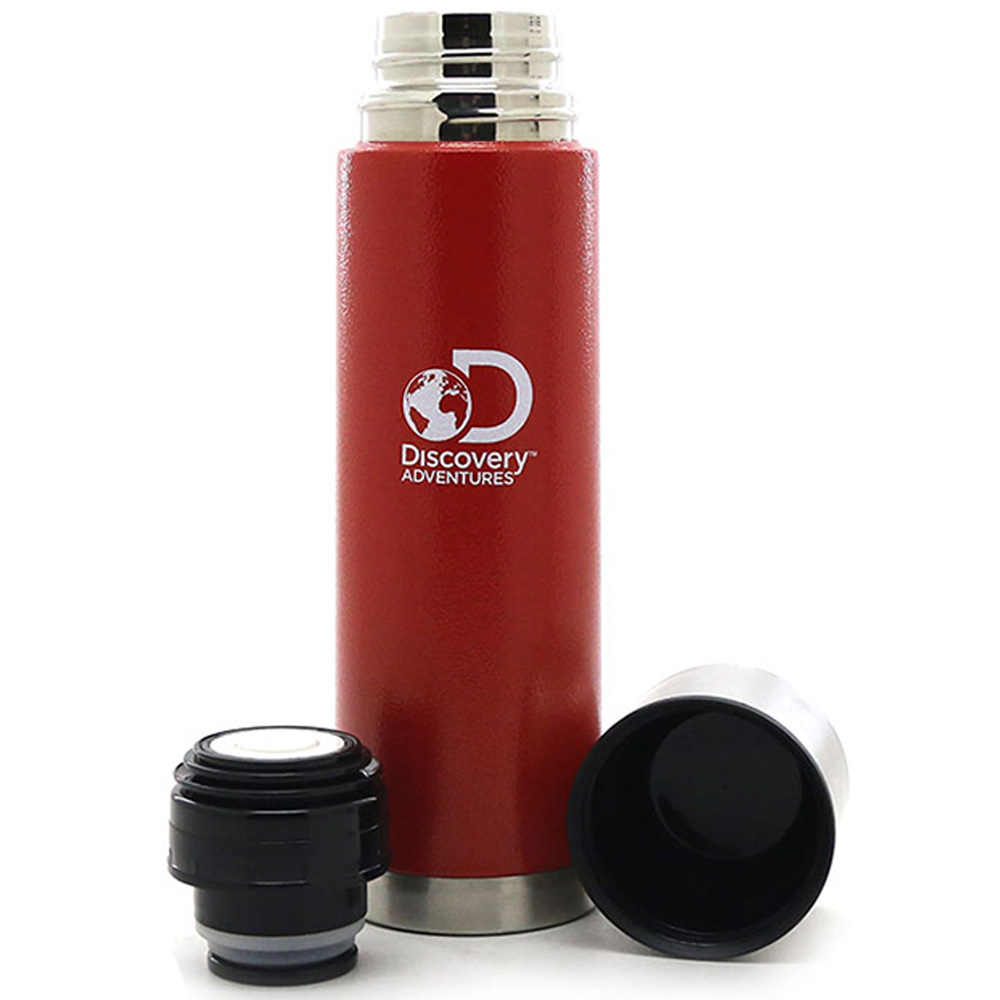 DISCOVERY TERMO ROJO TAPA ROSCA C/BOTON VERTEDOR 500ML - BH Complementos