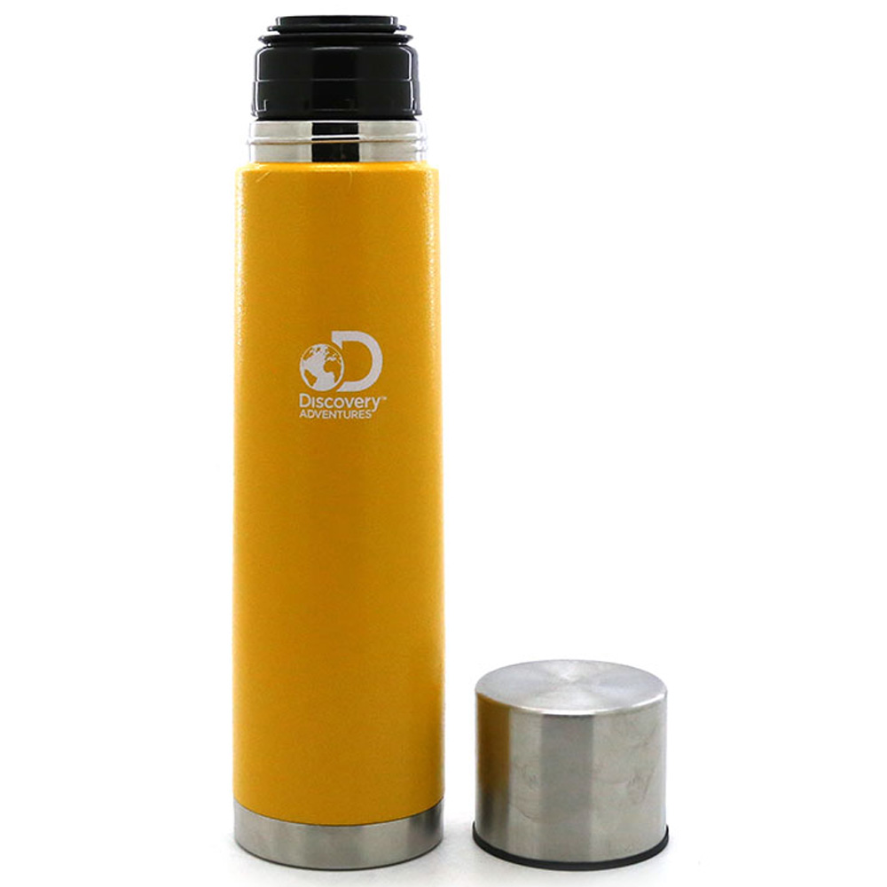 DISCOVERY TERMO AMARILLO MATERO C/BOTON VERTEDOR 1LT - BH Complementos