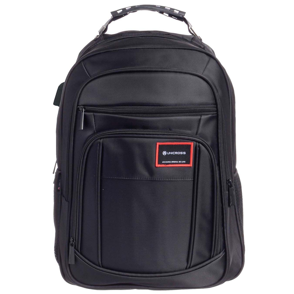 UNICROSS MOCHILA NEGRA PN C/BOLSILLO CIERRE USB Y RECORTES - BH ...